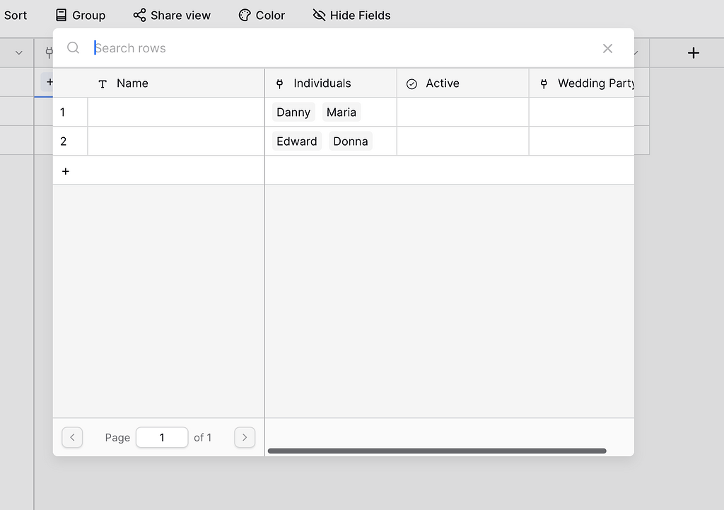 How to search for row based on linked table content? - Baserow Help - Baserow