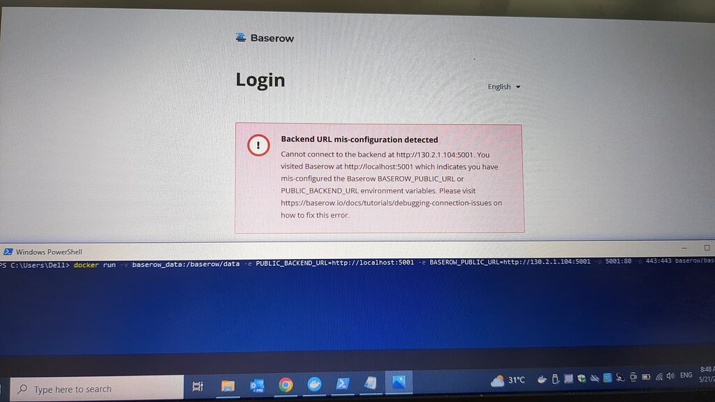 Baserow self hosted installed variables challenge - Baserow Help - Baserow