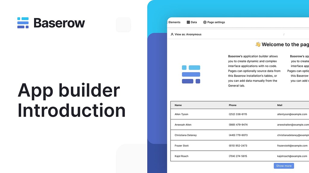 Application Builder Introduction videos 📹 - Announcements - Baserow Application Builder Introduction videos 📹 - Announcements - Baserow