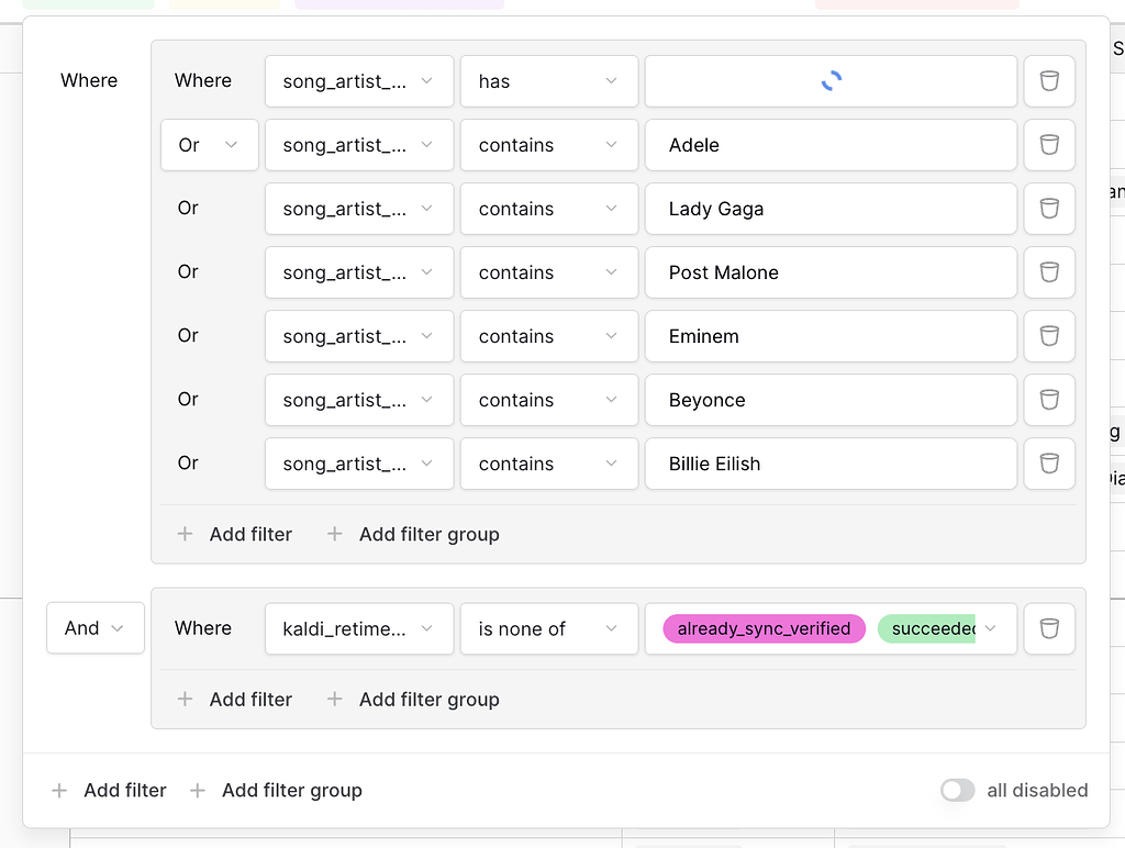 Filters parameter builder in main baserow - copy a view's query parameters - Feature Ideas - Baserow