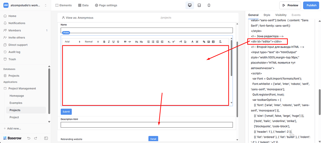 Rich text editor in the application builder - is it possible to ...