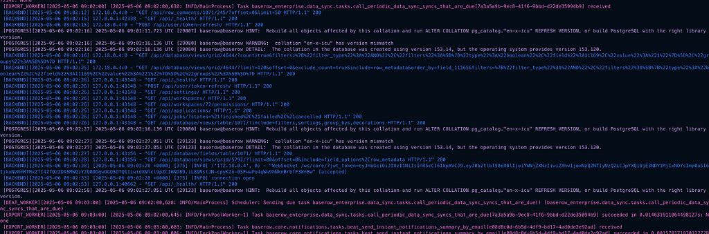 Baserow PSQL-DB - Collation mismatch - Technical Help - Baserow