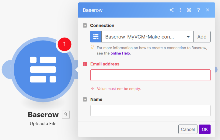 Possible Error In Make File Upload Module To Baserow Integrations